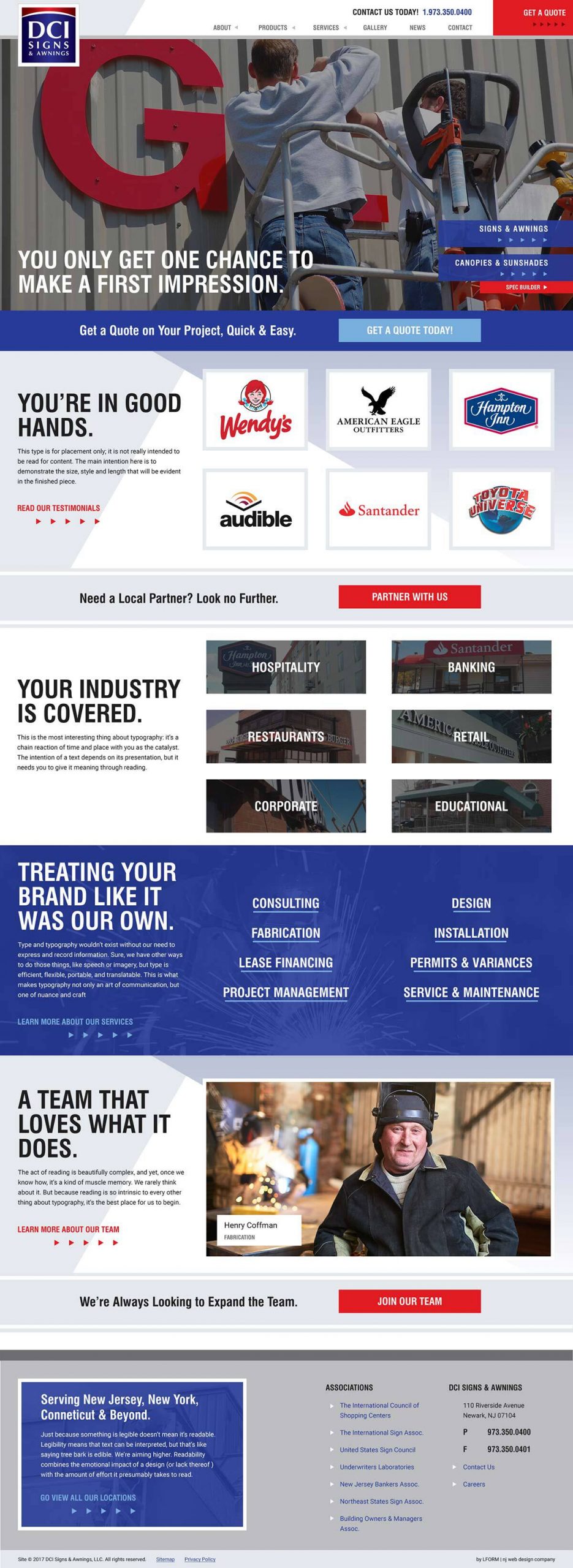 DCI Signs | Custom Web Design Case Study | Lform